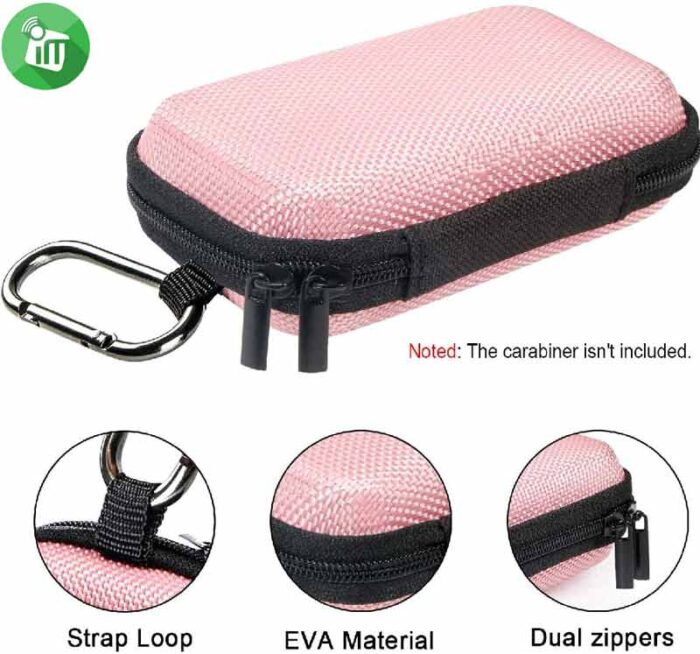 Mini Hard Case Nylon Zipper Bag Rectangle Shaped (11cm x 7cm)