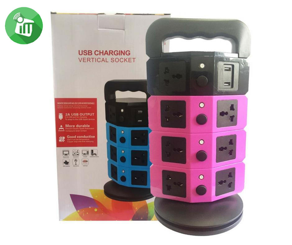 Mega Sockets 11 universal outlets with 2 USB | iMedia stores