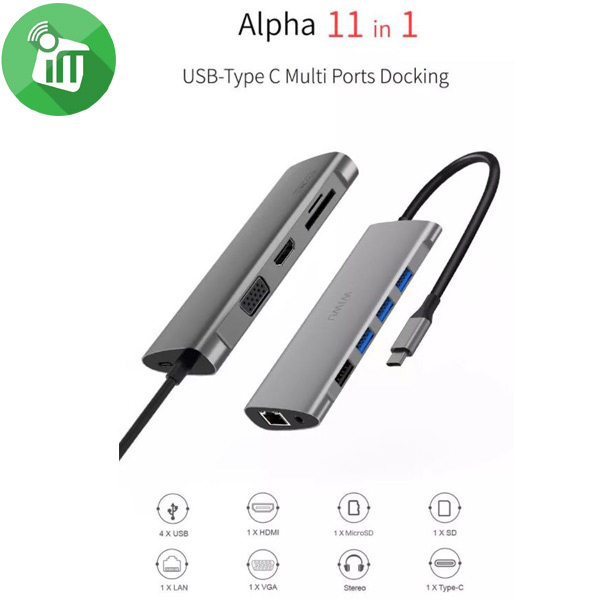 WiWU Alpha 11 in 1 USB-C All in One Hub | iMedia Stores