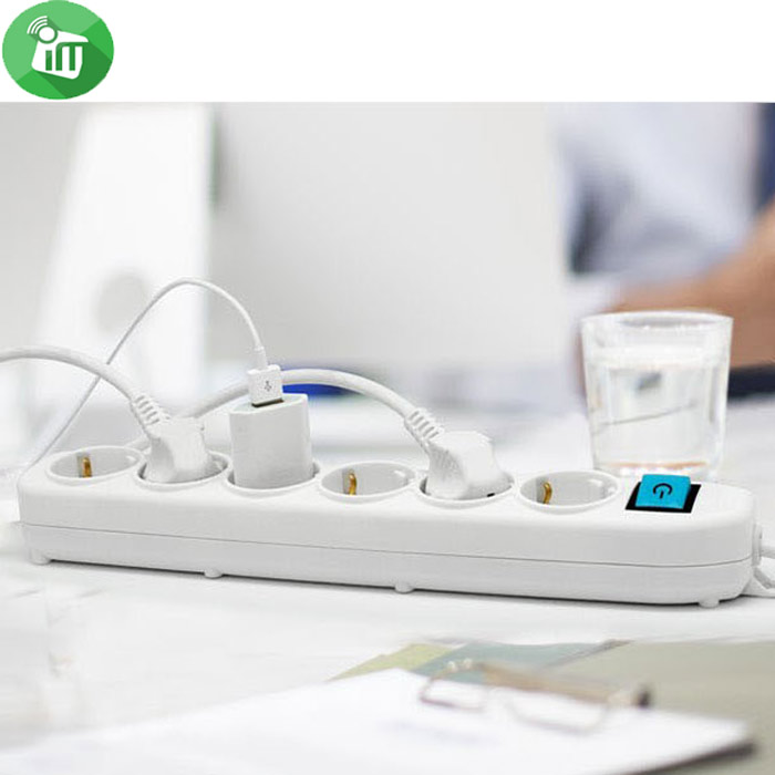 iLock Power Strip 5 Schuko Outlets Sockets With Switch 2M